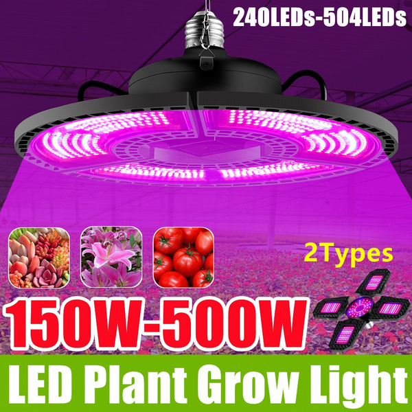 2021 Upgraded 150W-500W UFO Round Shape Full Spectrum LED Plant Grow ...