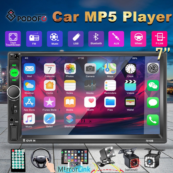 Podofo 7" 2 Din HD 1080P MP5 Car Multimedia Player Audio Stereo Radio ...