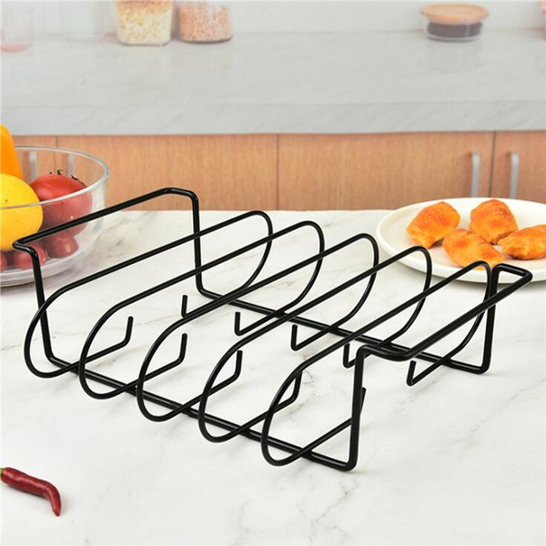 Non-Stick Rib Shelf BBQ Stand Barbecue Roast Rack Stainless Steel ...