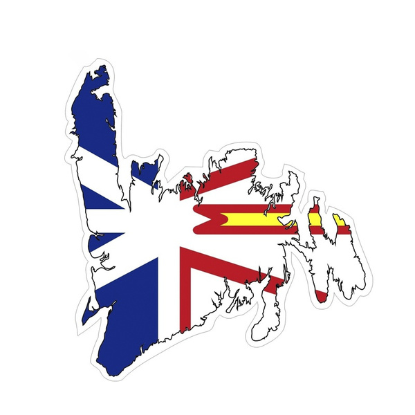 11.8CM12.5CM Newfoundland Map Flag Window Funny Car Sticker Decal 6 ...