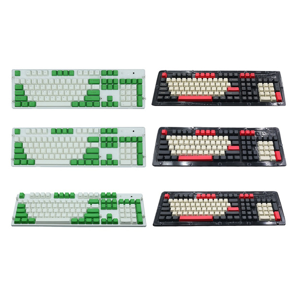 104PCS PBT Keycaps 5-Faced Dyed Sublimation Laser-Engraved Keycap OEM ...
