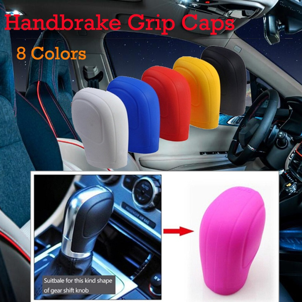 Universal Manual Car Hand Brake Case Silicone Gear Head Knob Cover Gear ...