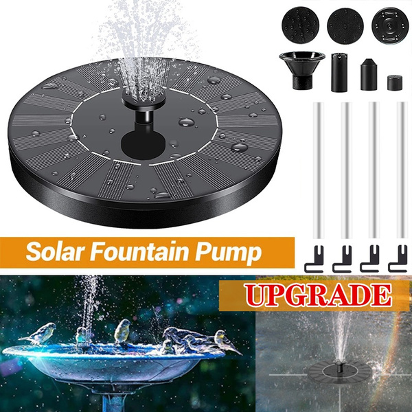 Upgrade Solar Powered Fountain Outdoor Fountain Solar Water Fountain ...