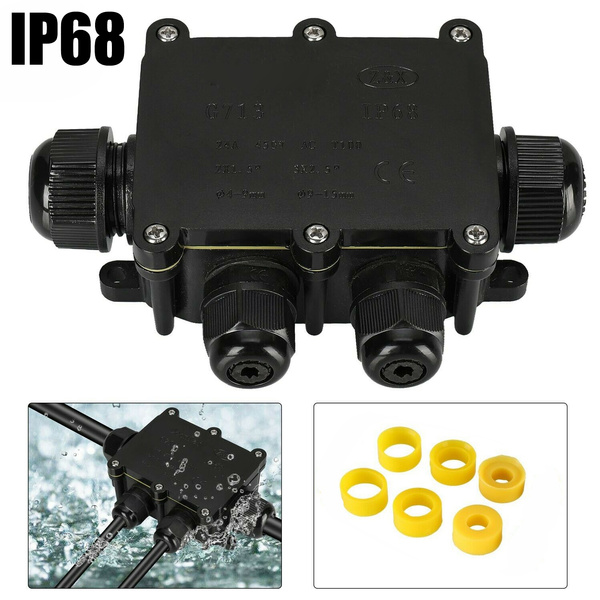 4 Way Waterproof Electrical Junction Box Cable Connector Wire IP68 ...
