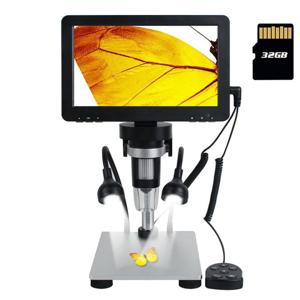 High Quality 7'' LCD Digital Microscope HD USB Microscope with Wired ...