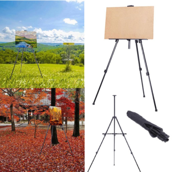 New Artist Iron Folding Easel Light Weight And Carry Bag Black | Wish