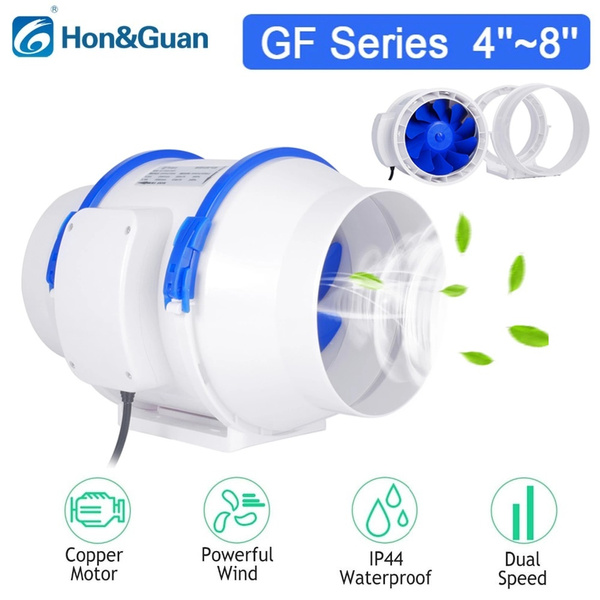Hon&Guan 4/5/6 Inch 220V Home Silent Inline Duct Fan with Strong ... Hon&Guan 4/5/6 Inch 220V Home Silent Inline Duct Fan with Strong ...
