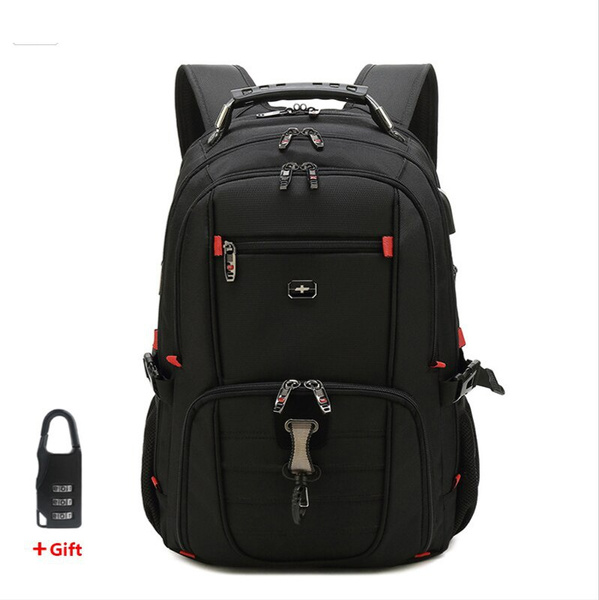 15.6 17 Inch Laptop Backpack Waterproof Men's Swiss Backpacks Travel ...