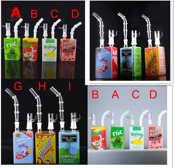 Juice Box Oil Rig Glass Bubbler Beaker Base Dab Rigs Smoking Water ...