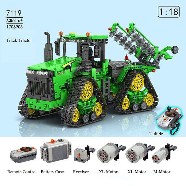 RC Track Tractors Building Blocks 1706pcs Bricks 1:18 Model Remote ...