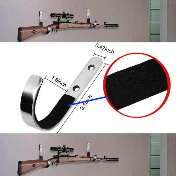 Gun Rack Storage Rifles Shotgun Hooks Wall Mount Hangers for Any Rifles ...