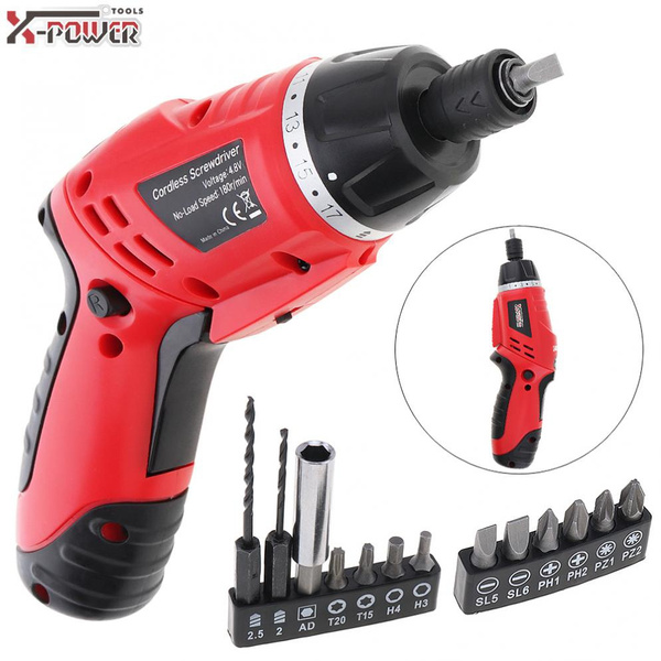 Mini 100~240V Cordless Screwdriver 4.8V Folded Handle Rechargeable ...