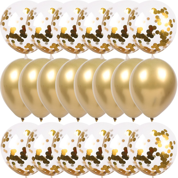 20Pcs Golden Metal Foil Ballons Kids Birthday Parties and Wedding ...