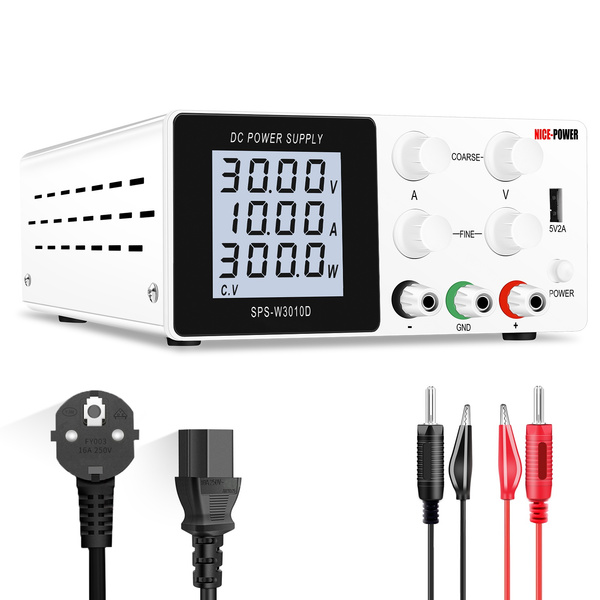 Bench Power Supply 30v 10a Adjustable Laboratory DC Power Supply LCD ...