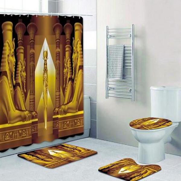 1/3/4 Pieces Shower Curtains Sets Shower Curtain Kits Bathroom Set ...