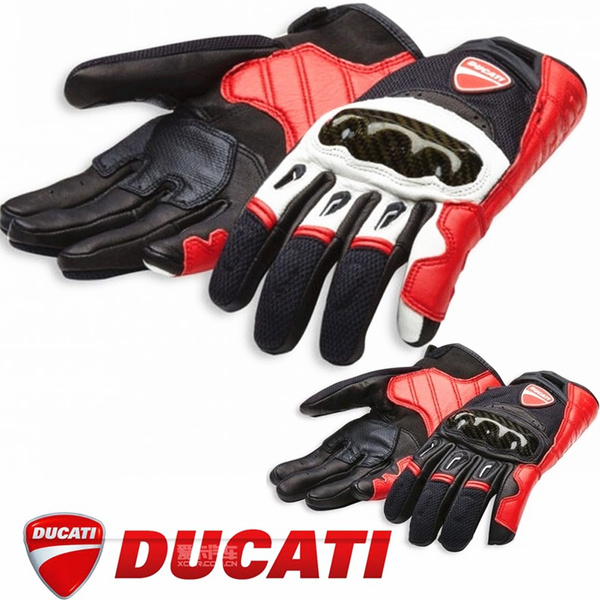 Ducati ALPINESTART Joint Leather Motorcycle Gloves Summer Protection ...