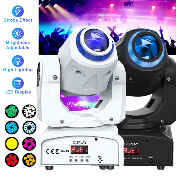New Professional RGBW Gobos Spot LED Stage Light Moving Head DMX Disco ...
