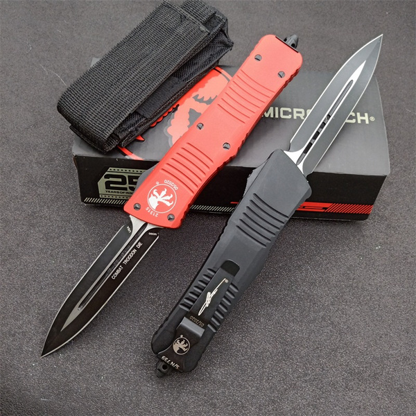 Micro technology hell jumping knife black blade new aviation aluminum ...