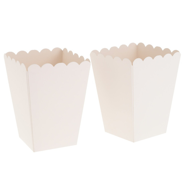 12 Pieces White Popcorn Boxes Container Birthday Party Favors Treat ...