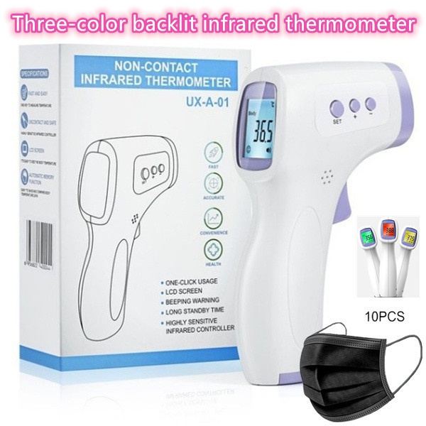 Lcd Display Non-Contact Infrared Forehead Thermometer For Adults And ... Lcd Display Non-Contact Infrared Forehead Thermometer For Adults And ...