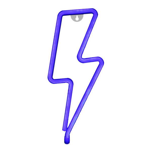 Blue Thunderbolt Flash Neon Light Lightning Bolt Led Neon Signs ...