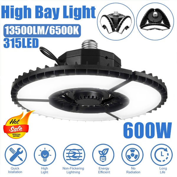 2022 NEW Upgrade (600W/300W,13500 LM) 6500K Foldable 315 LED High Bay ...