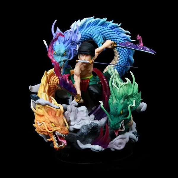 New 2021 ONE PIECE Roronoa Zoro PVC Action Figure Three Knife Flow ...