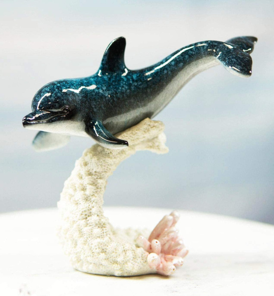 Ebros Marine Ocean Bottlenose Dolphin Swimming Under Sea Figurine ...