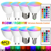 6/4/2/1PCS RGB Warm Cold White E14 E26/E27 GU10 MR16 LED Light Bulbs ...