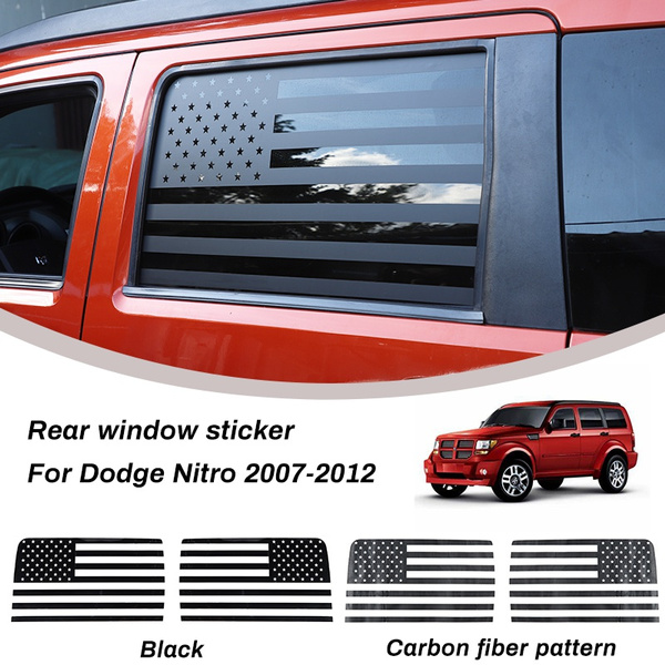 US Flag Style Back Row Window Sticker for Dodge Nitro 2007- 2012 Car ...