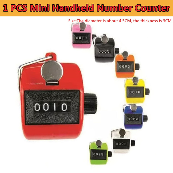 1 Pcs 4 Digit Number Hand Held Counter Mini Digital Clicker Manual ...