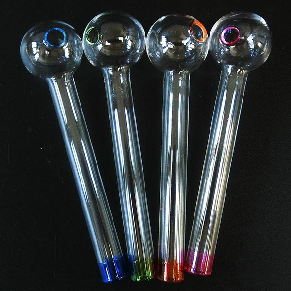 Neon Gradient Pyrex Glass Oil Burner Pipe Mini Smoking Meth Pipes 4 ...