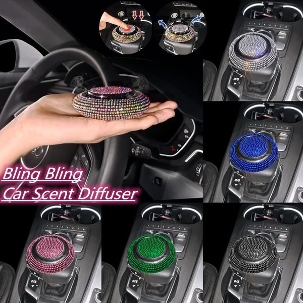 8 Colors Bling Bling Car Scent Diffuser, Crystal Metal Car Air ...
