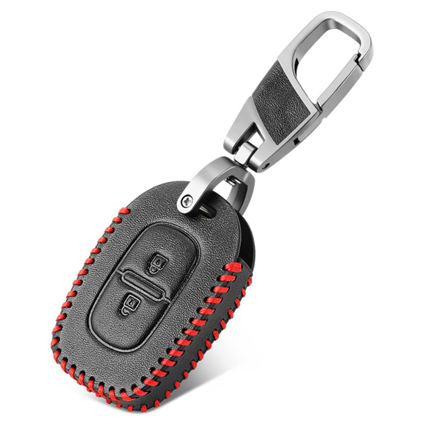 Leather Car Key Case Cover Holder Protector 2 Buttons For Renault Kwid ...