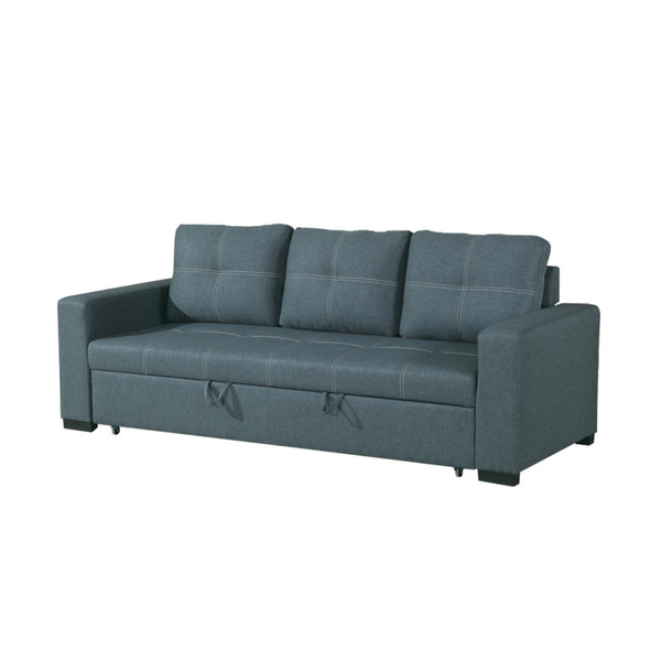 Polyfiber Fabric Convertible Sofa In Gray | Wish