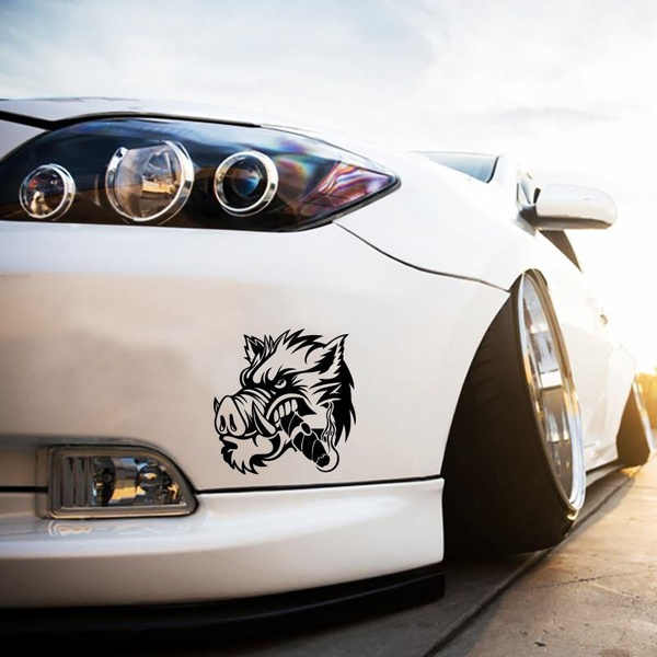 1PC Ferocious Wild Boar Car Stickers Fashion Waterproof Vinyl Decal Car ...