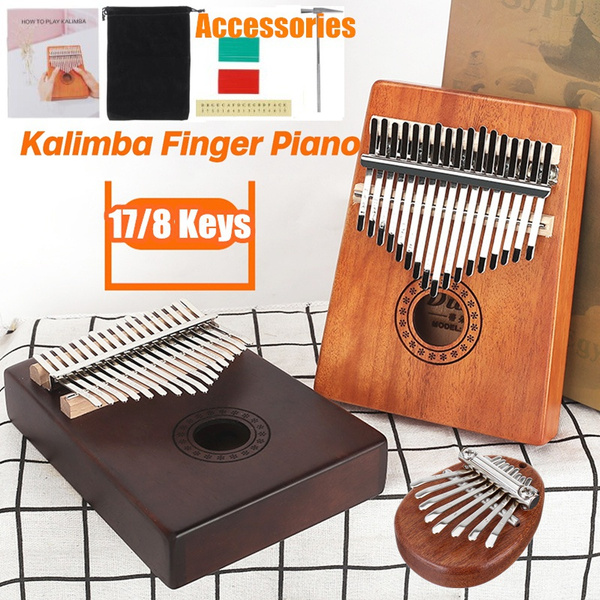 17/8 Keys Kalimba Thum Finger Piano For Beginner Practical Wood Muscial ...