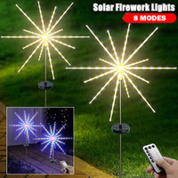 112LEDs Solar Firework Meteor Lights Outdoor Solar Garden Decorative ...