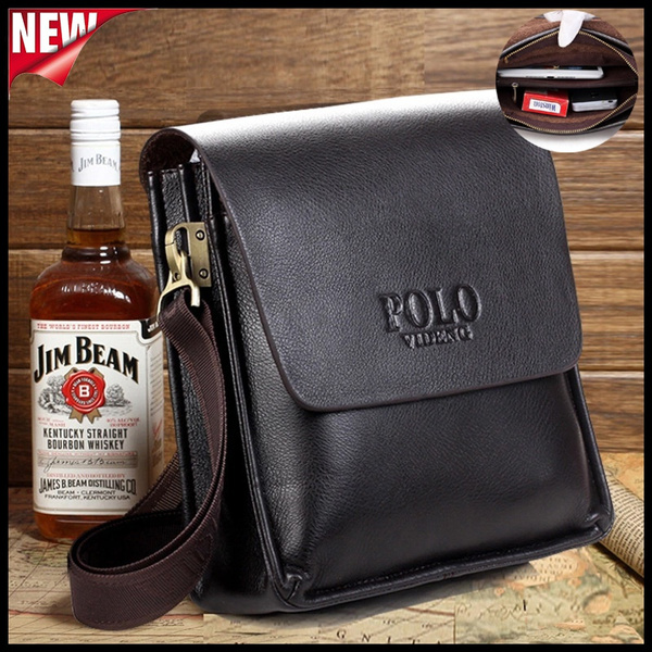 2021 New Fashion Men's Shoulder Bag Leather Messenger Bag Document Bag ...