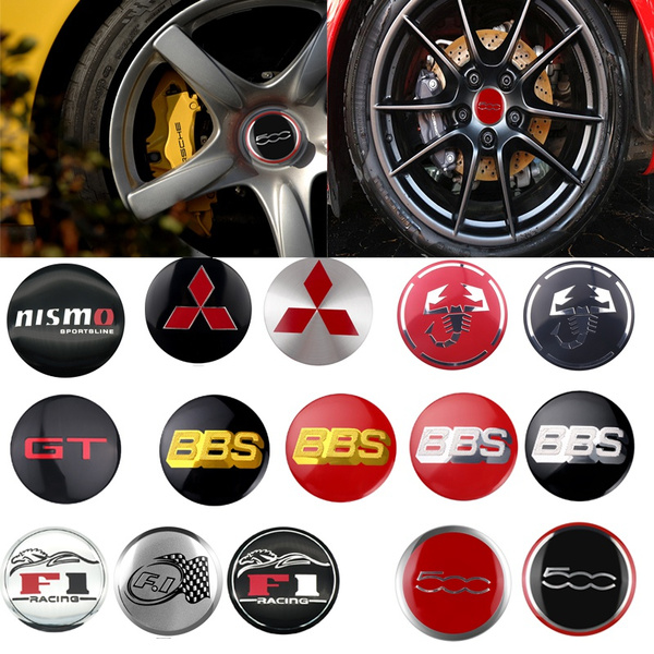 4Pcs/set Car Logo Wheel Center Hub Cap Sticker Wheel Badge Decals for ...