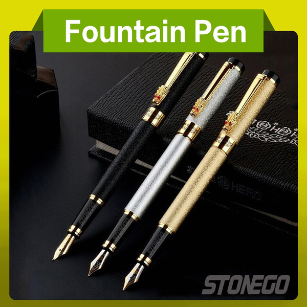 Classic Design Brand Luxury Dragon Crystal Diamond Ink Fountain Pen ...