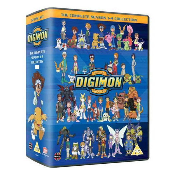 Digimon Complete Series Official Seasons 1-4 Collection 32-Disc Box Set ...