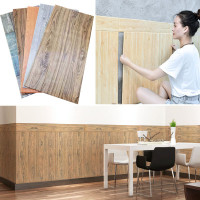 23x70cm/ 9in X 27.5in 1pcs Self Adhesive Wood Grain Wall Sticker Soft ...
