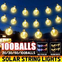 20/30/50/100Balls Solar String Lights Garden Outdoor String Lights ...