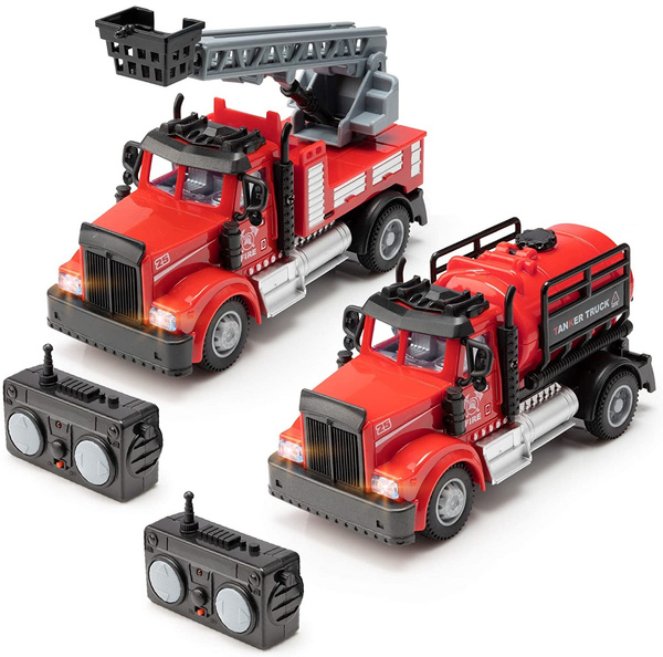 Mini Firefighter RC Trucks for Kids - 2 Pack Remote Control Car Toy ...
