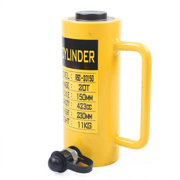 20 Tons Hydraulic Cylinder Jack with150mm Stroke Single Acting Lifting ...