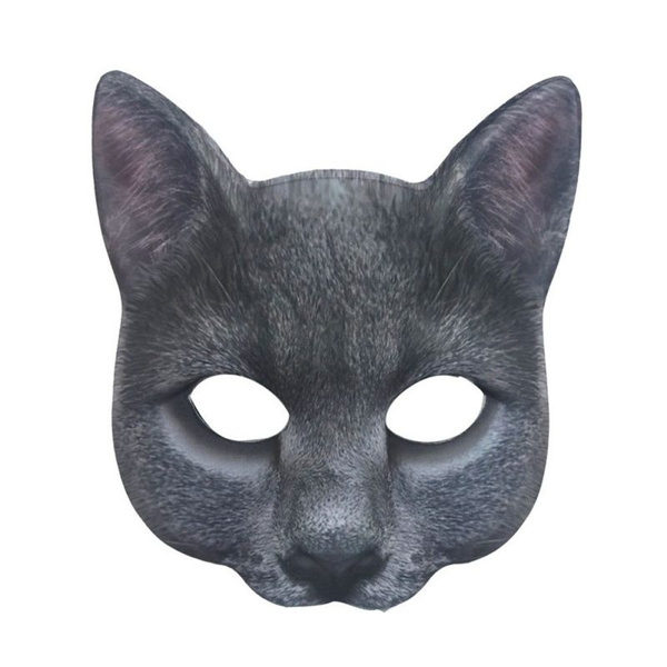 Creative Halloween Mask Cat Mask Half Face Mask Halloween Playing Props ...