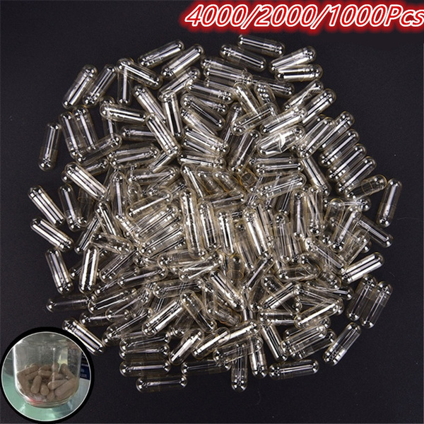 Transparent Empty Gelatin Capsules Pill Vcaps Clear Halal Separated Box ...