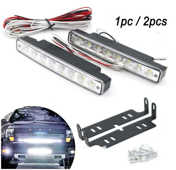 12V 8LED Daytime Driving Running Light Car Fog Lamp Car Light White ...