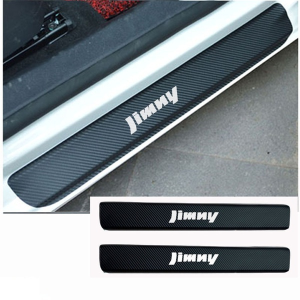 Car Door Sill Protector Sticker Carbon Fiber Vinyl Sticker For Suzuki ...